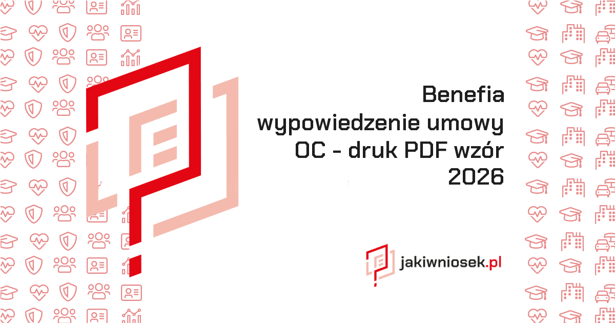 Benefia - wypowiedzenie OC online i w oddziale - druk PDF wzór 2026 ...